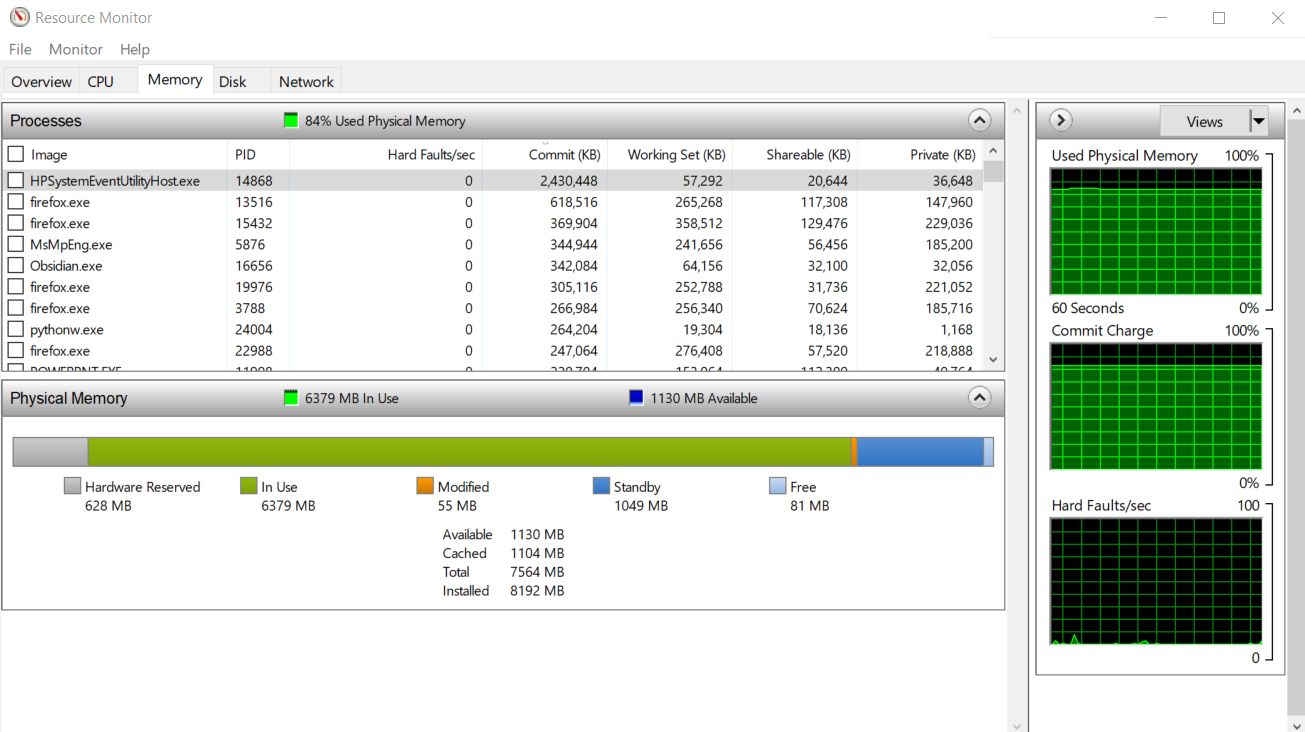 HP system event utility high ram usage - HP Support Community - 8938377