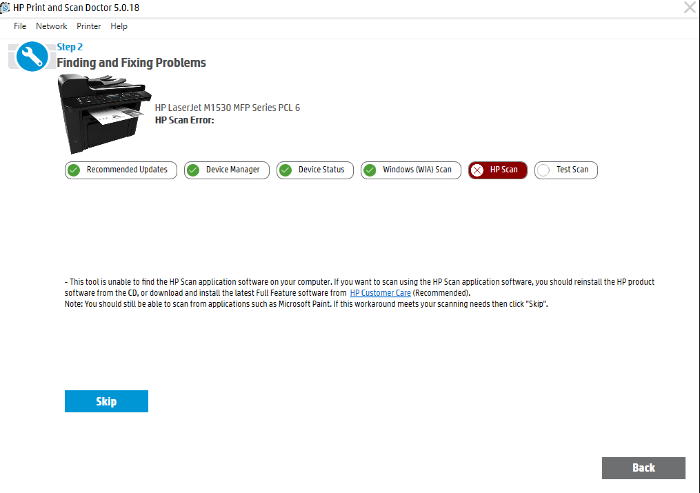 Scanning Issue - HP Support Community - 8925227