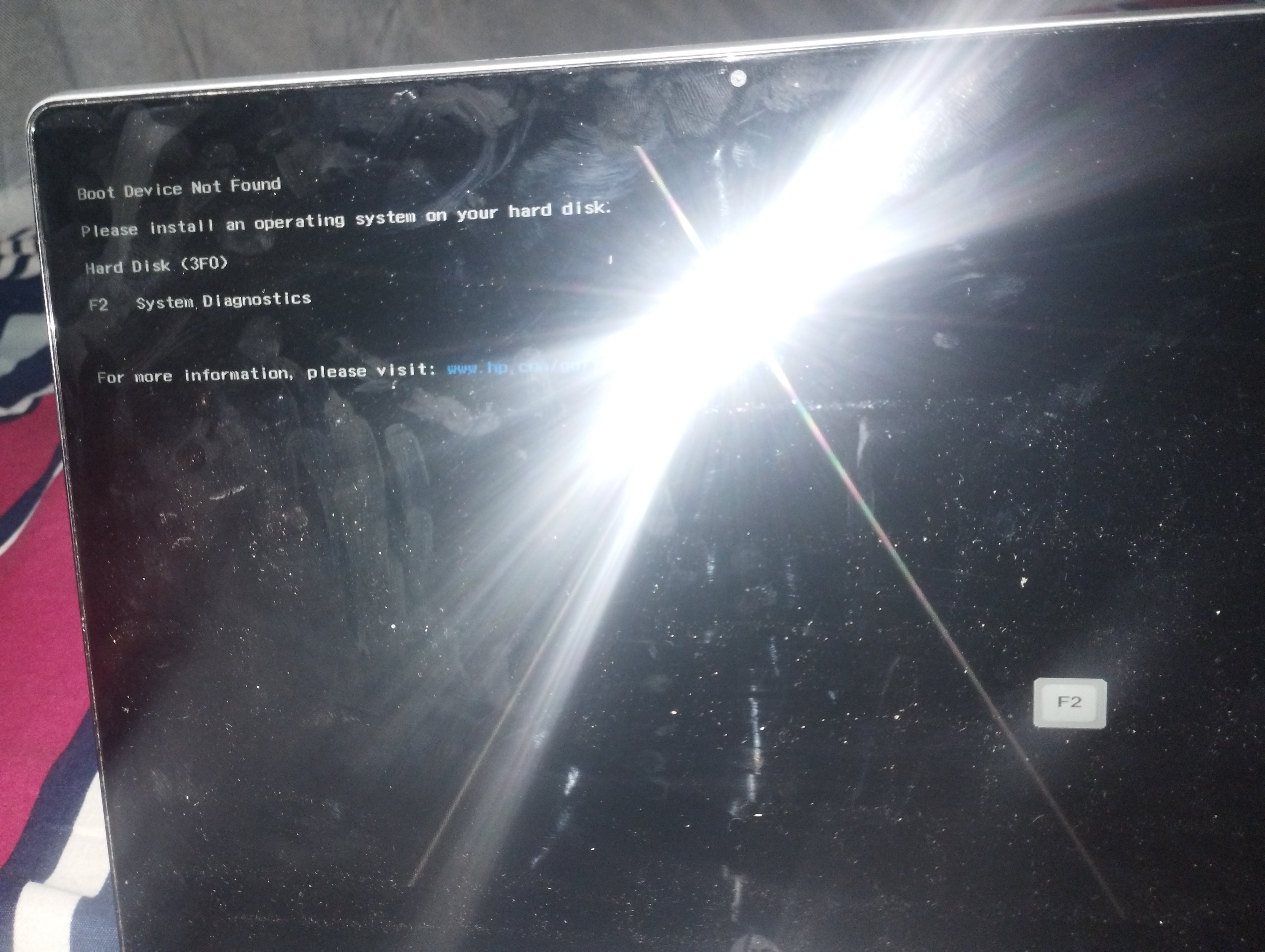 My hp pavilion says boot device not found. visit hp.com/go/... - HP ...