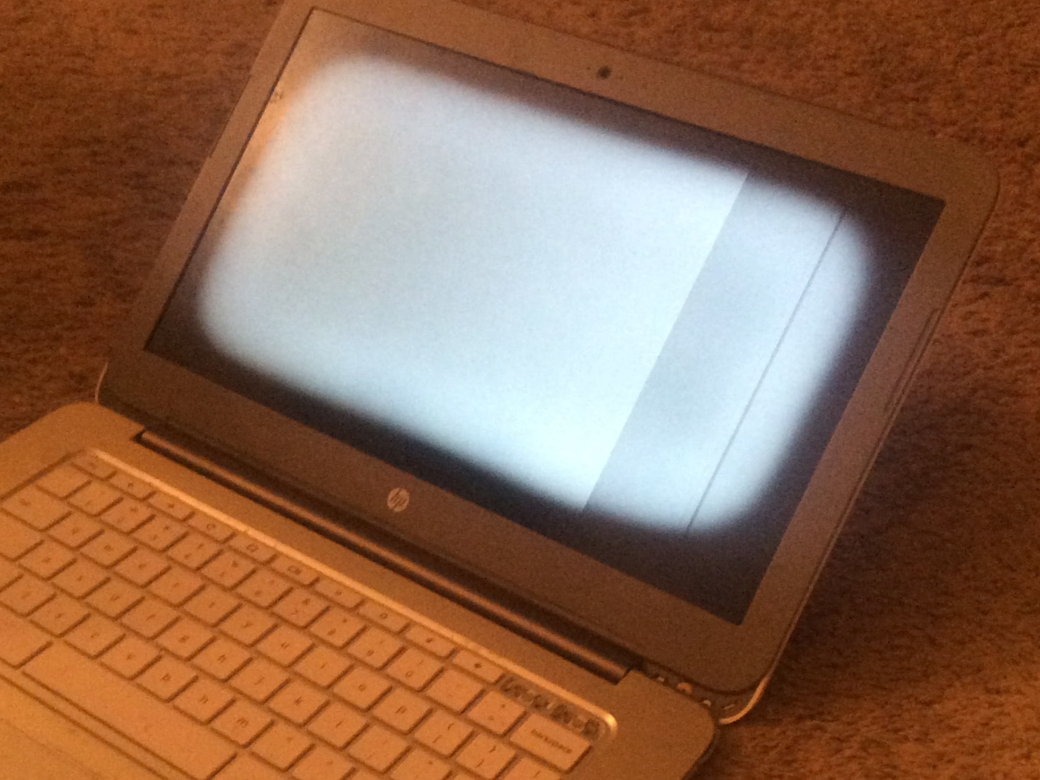Chromebook screen turning white/black, half screen - HP Support ...
