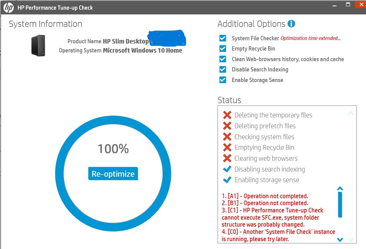Solved: hp performance and tune up check does not work! - HP Support ...