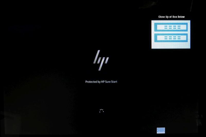 At Boot, Sure Start screen has little box in lower right cor... - HP ...