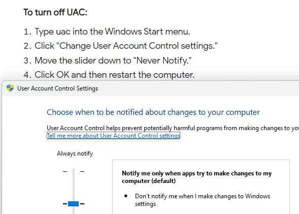 Change user account controls - HP Support Community - 8952904