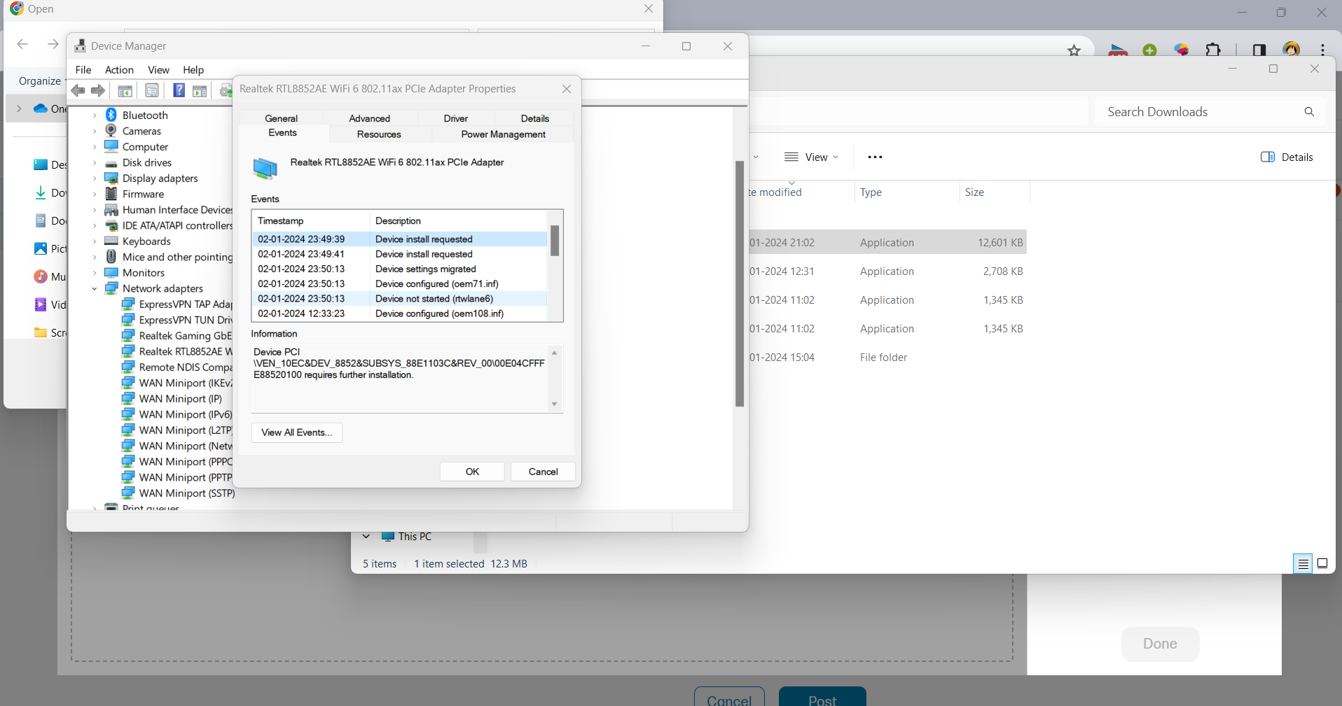 Wifi connectivity issues with with RTL8852AE WiFI 6 802.11ax... - HP ...