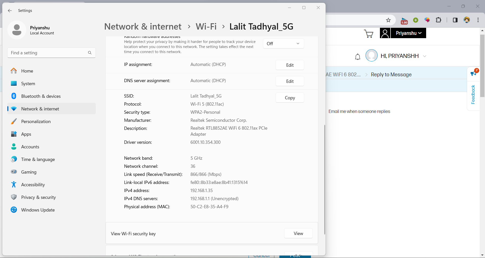 Wifi connectivity issues with with RTL8852AE WiFI 6 802.11ax... - HP ...