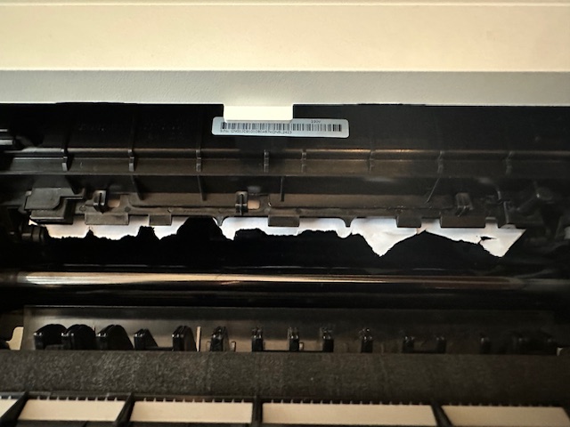 Paper Jam - torn paper in rear rollers . Help! - HP Support Community ...