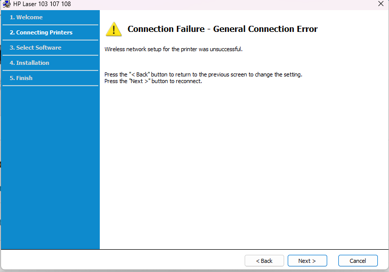 HP Laser 107w not connecting to wifi - HP Support Community - 8957406