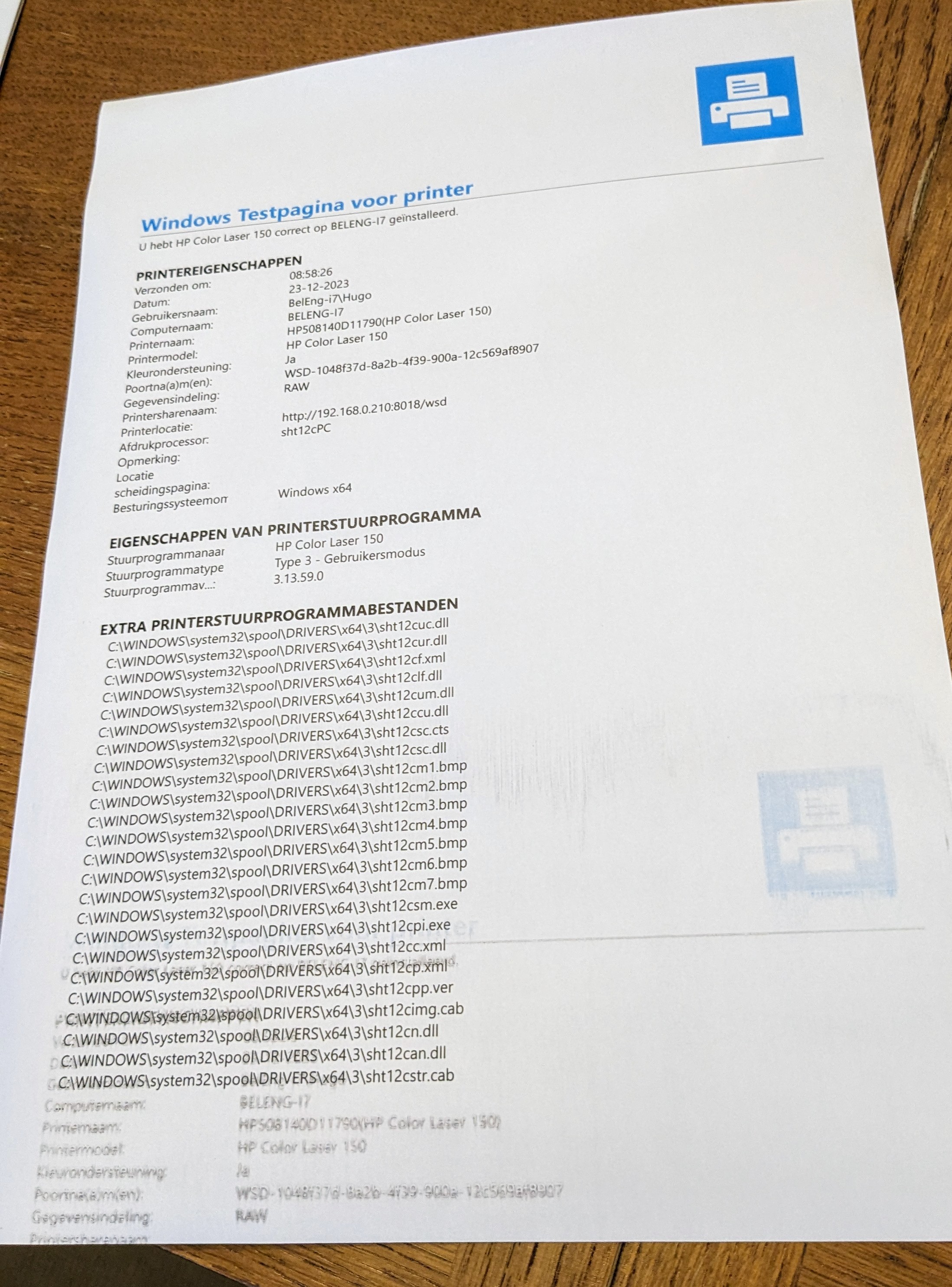 HP Color Laser 150nw ghost printing - HP Support Community - 8967993