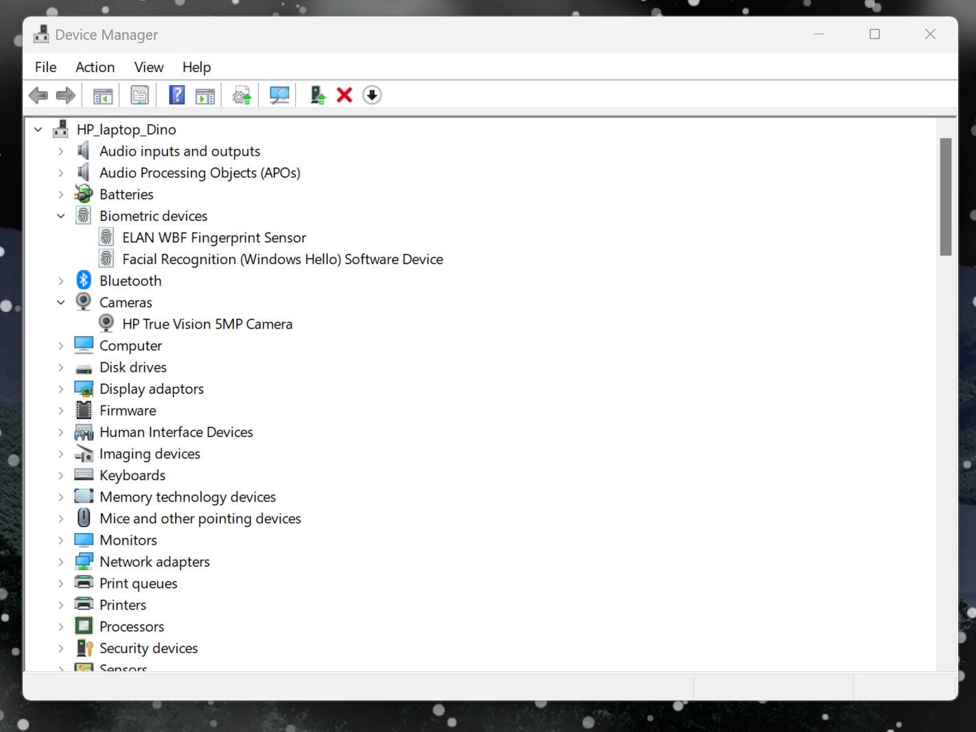 IR camera not working for windows hello, normal webcam works... - HP Support Community - 8968926