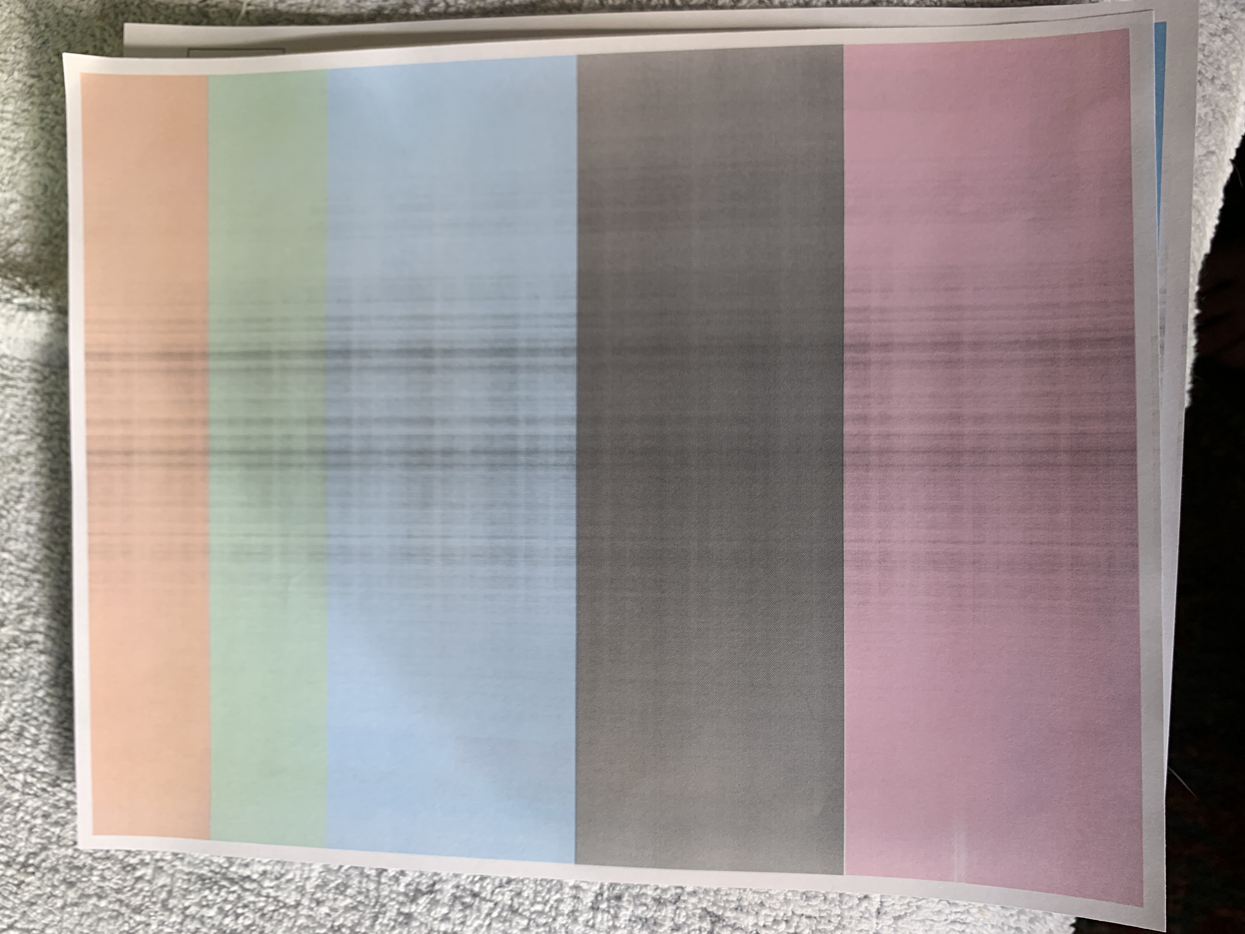 Solved: many vertical black lines down the center of the page when a ...