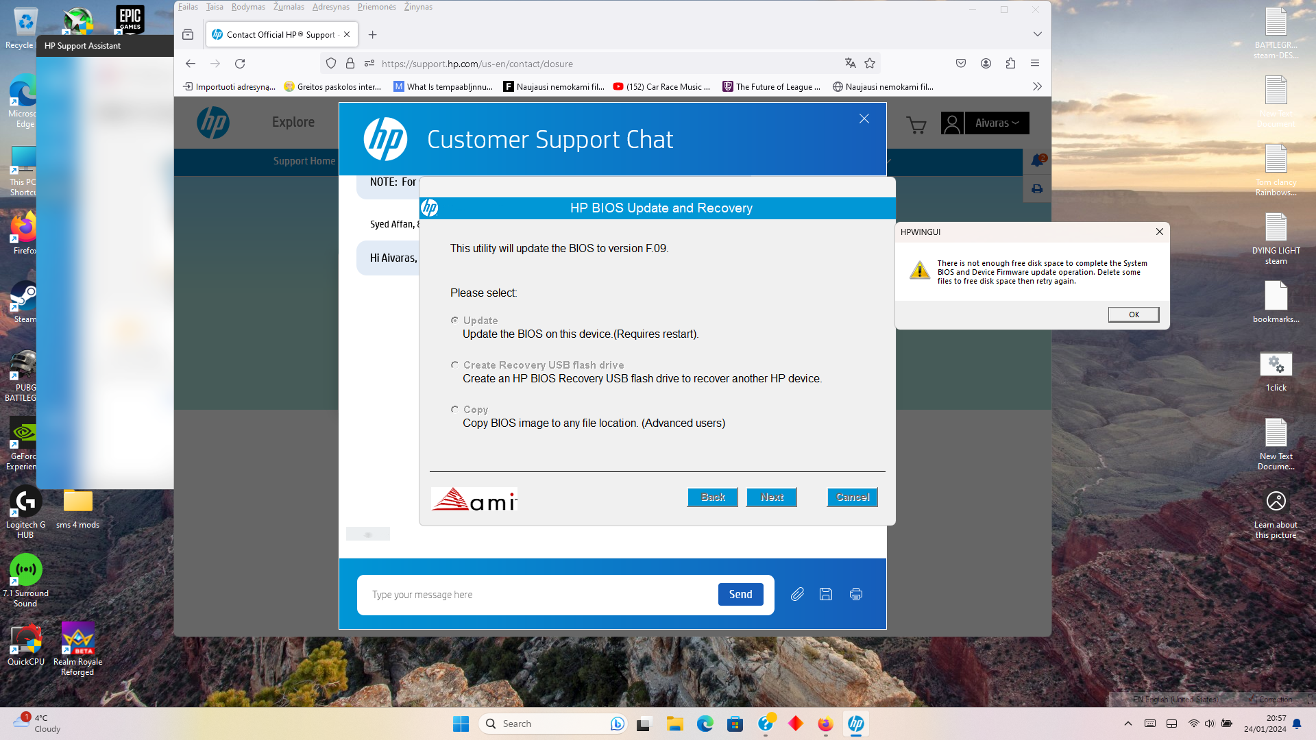 BIOS UPDATE - HP Support Community - 8975968