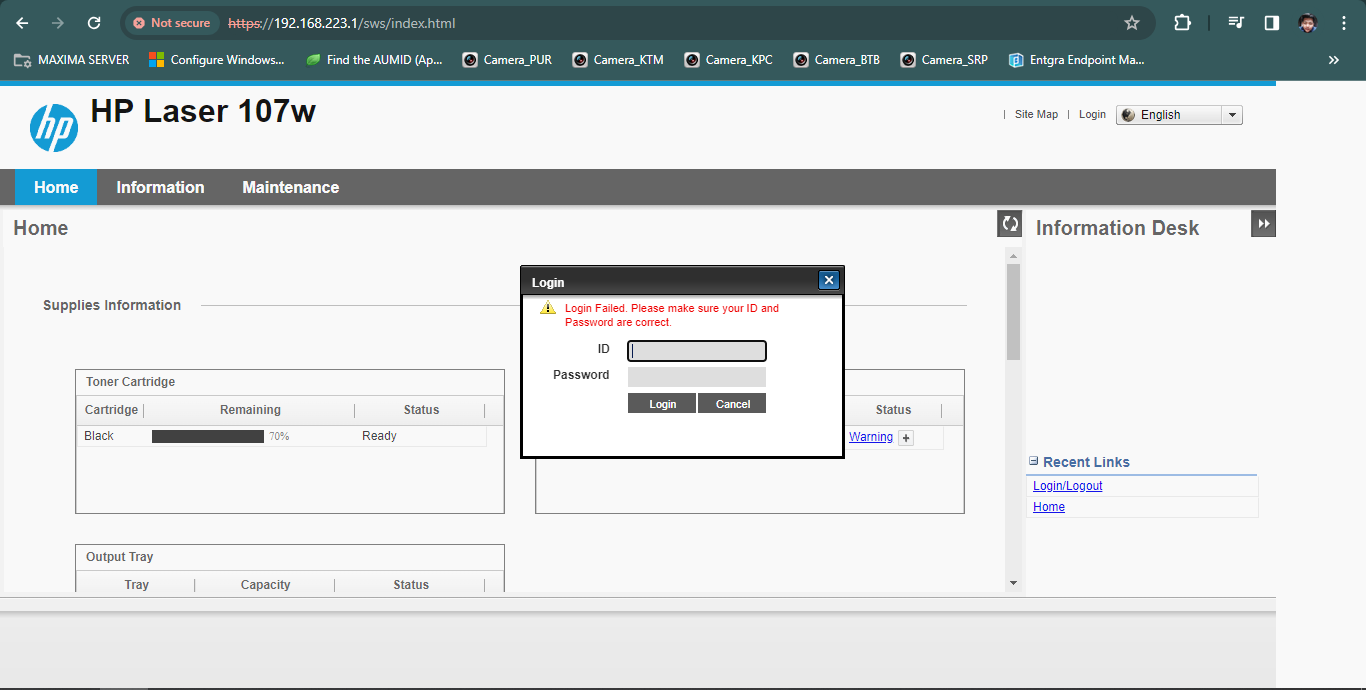 cannot access EWS becasue i have forgot ID and Password for ... - HP ...