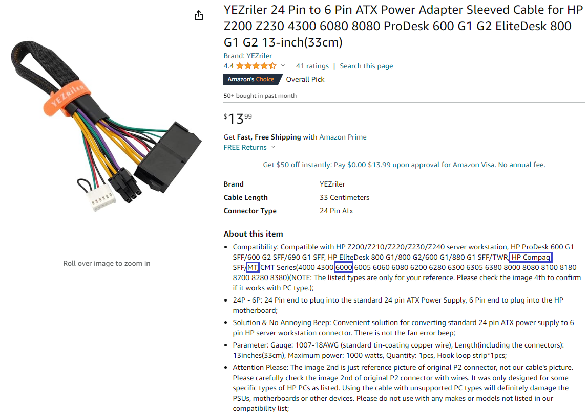 Solved: HP Compaq 6000 Pro Microtower (AT489AV) Power supply upgrade ...