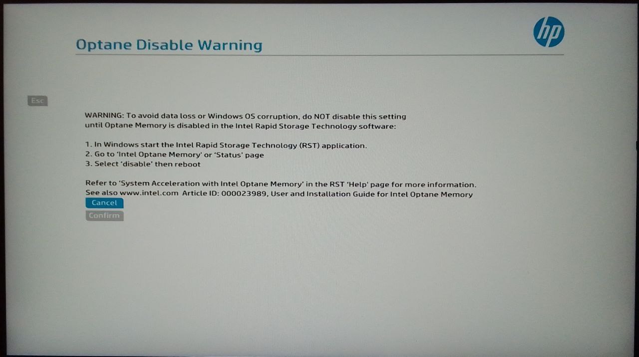 Solved: Disabling RST (Rapid Storage Technology) on HP ProDesk - HP ...