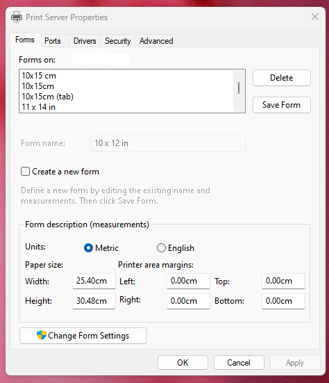 T530 Custom paper size can't be edited or deleted - HP Support ...