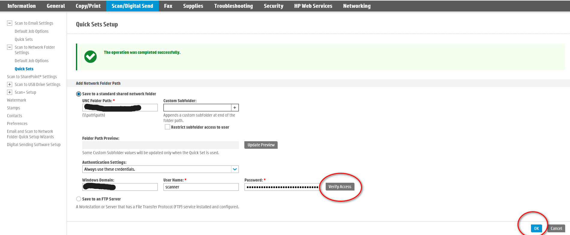 Creating a Scan to Folder Quickset on devices using FutureSm... - HP ...
