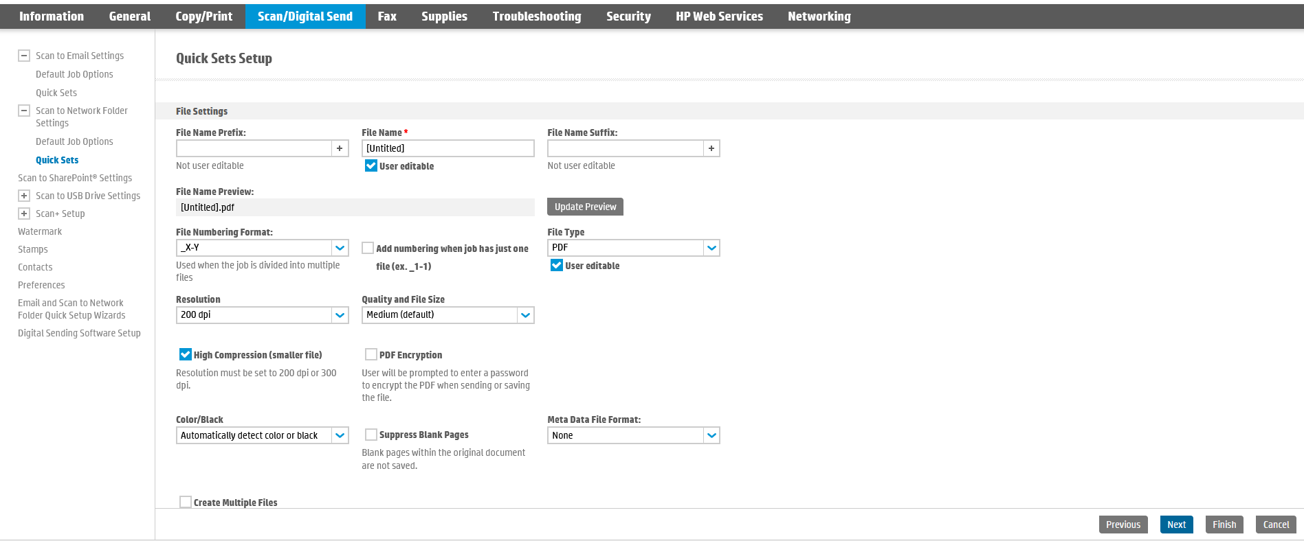 Creating a Scan to Folder Quickset on devices using FutureSm... - HP ...