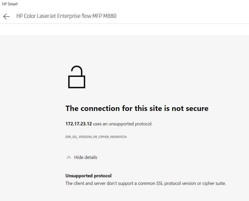 Administrator- web server not connecting - HP Support Community - 9009340