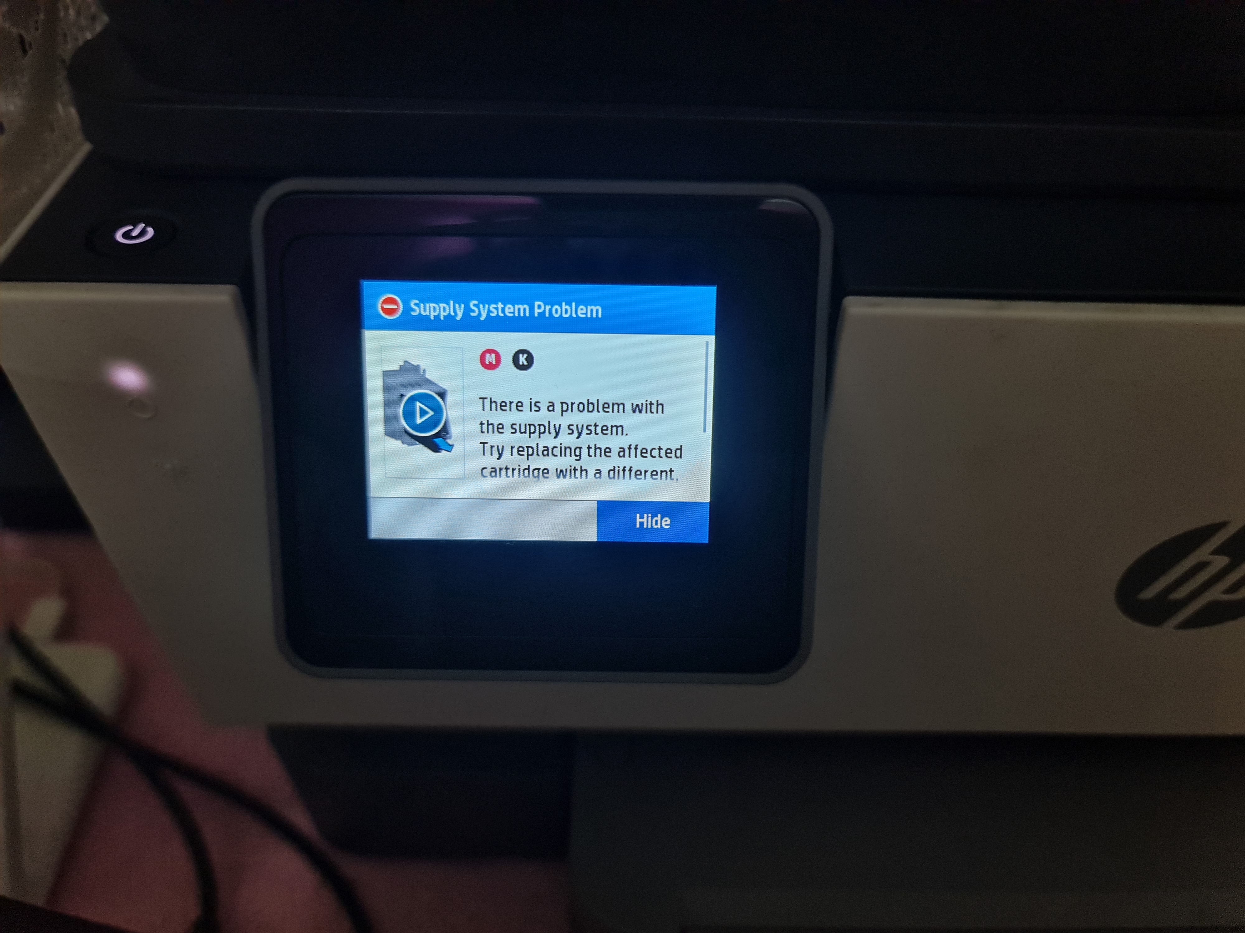 Supply System Problem - HP Support Community - 9012345
