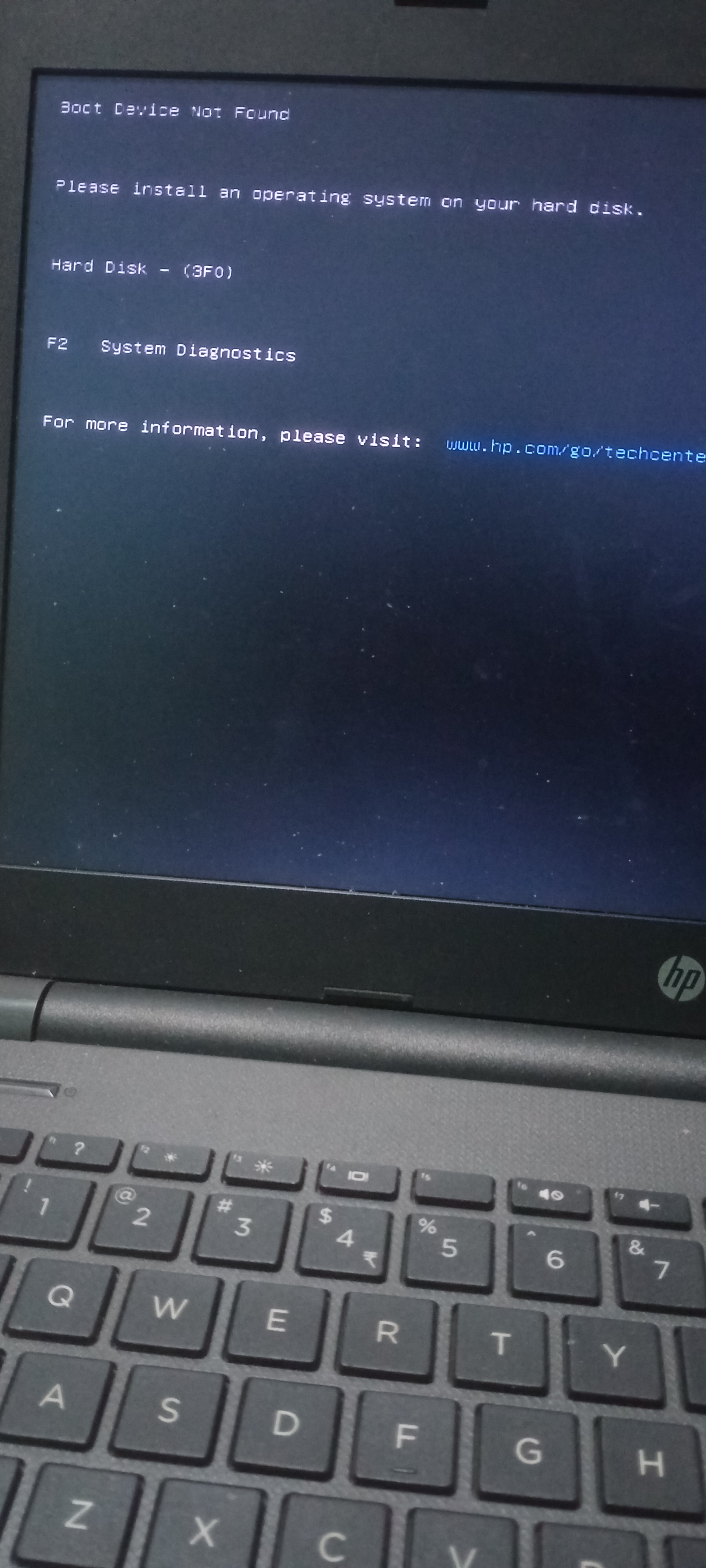 My laptop is showing this massage i tried to fix it but coul... - HP ...