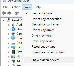 My camera is not showing in Device manager, and HP universal... - HP ...