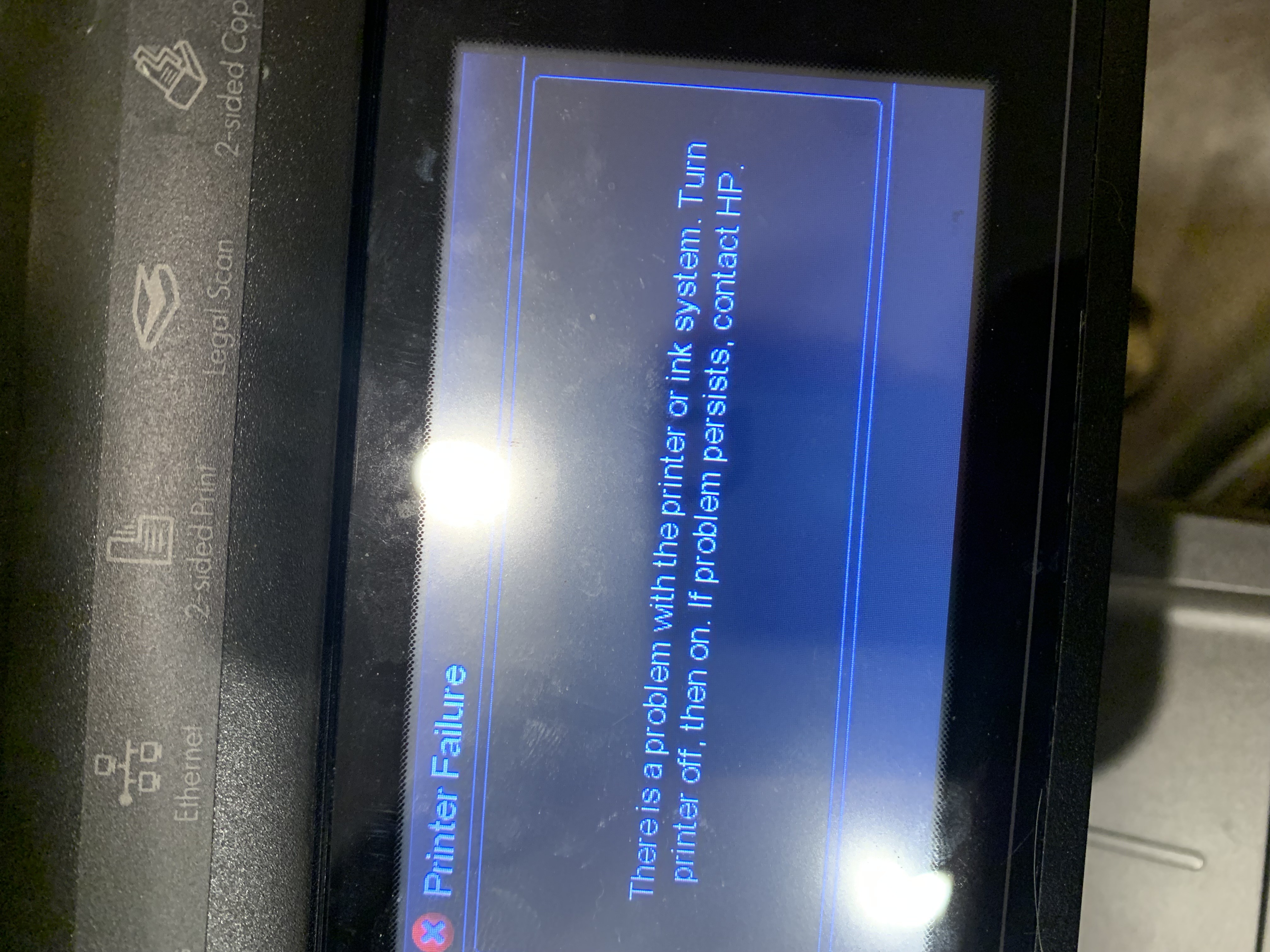 Printer died out of nowhere with a weird code: There is a p... - HP ...