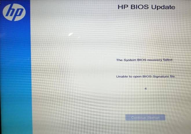BIOS update and recovery failed/corrupted - HP Support Community - 9032940
