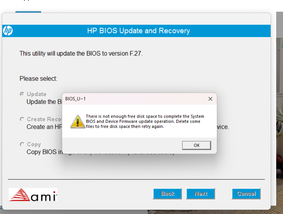 System Bios update - HP Support Community - 9033339