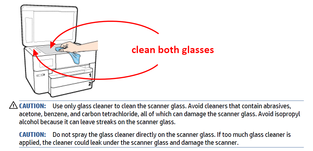 Getting a black line down side of page when copying not if p... - HP ...