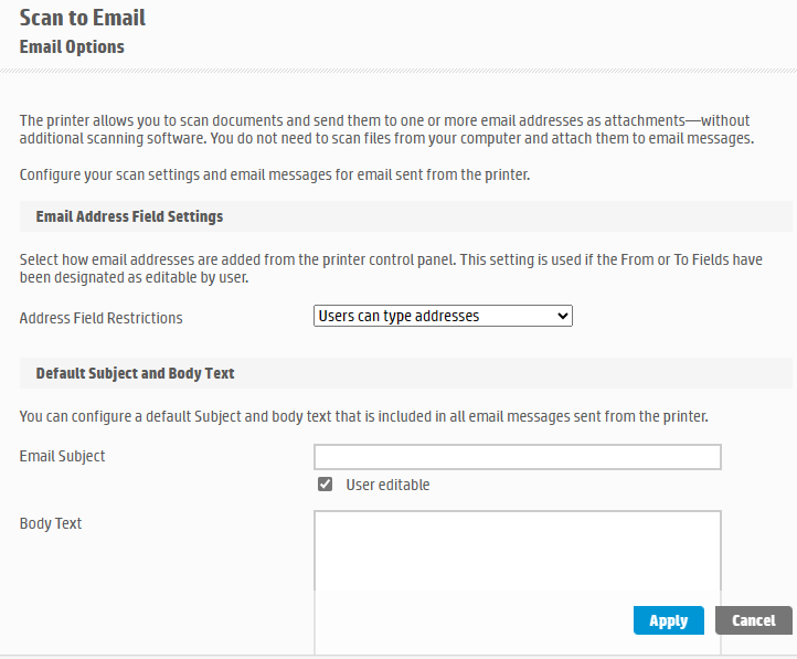 Officejet pro 9010E scan to email settings - HP Support Community - 9034592