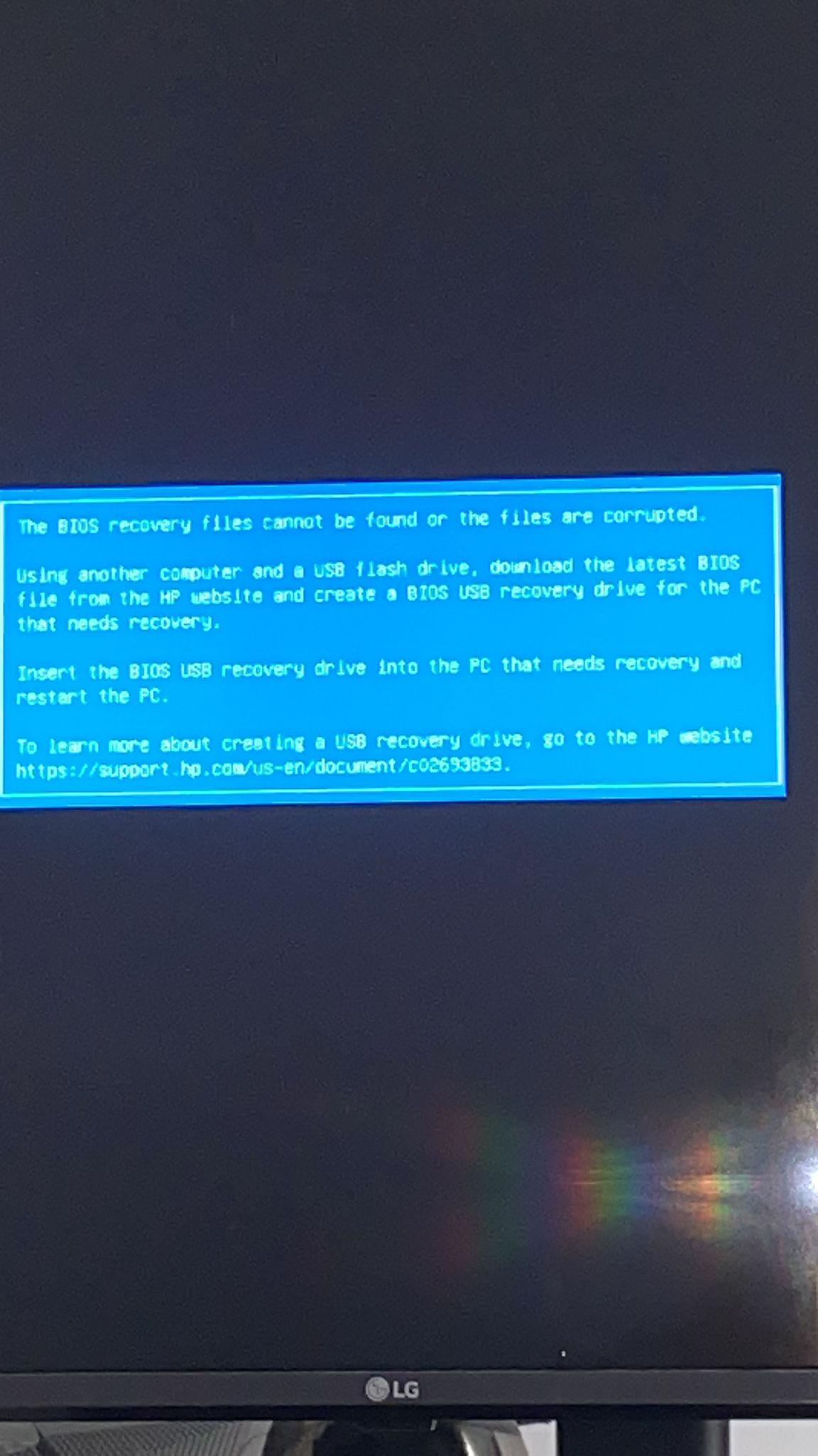 Start up error - HP Support Community - 9035045