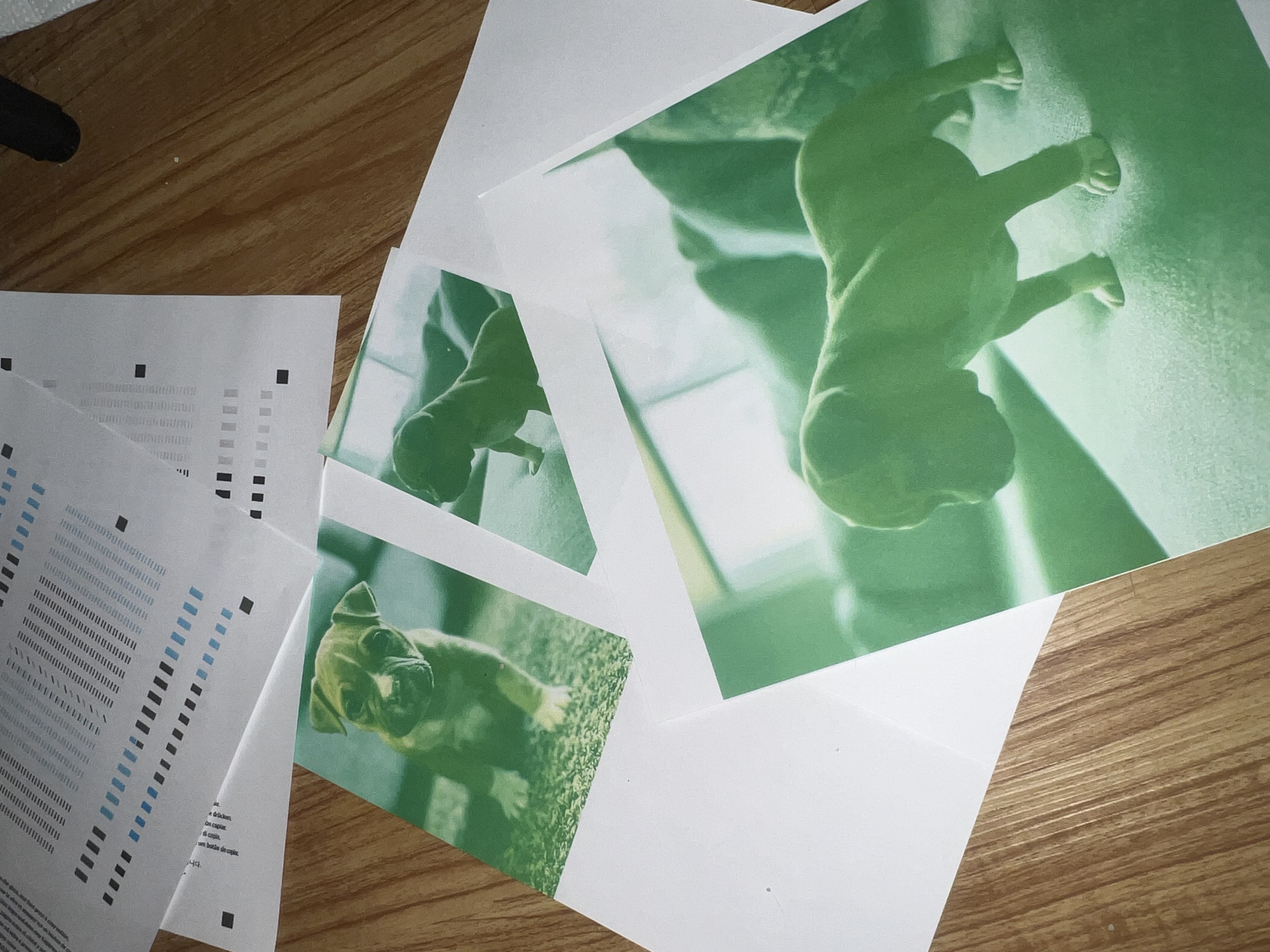 Printer printing everything with a green hue over - HP Support ...