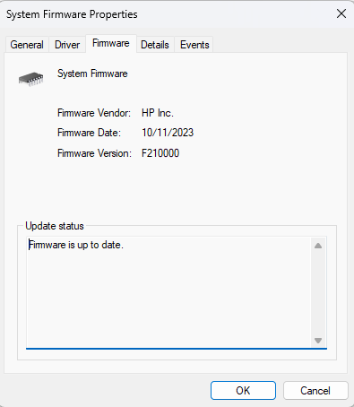 Windows 11 Pro upgrade, firmware system firmware error.. sho... - HP ...
