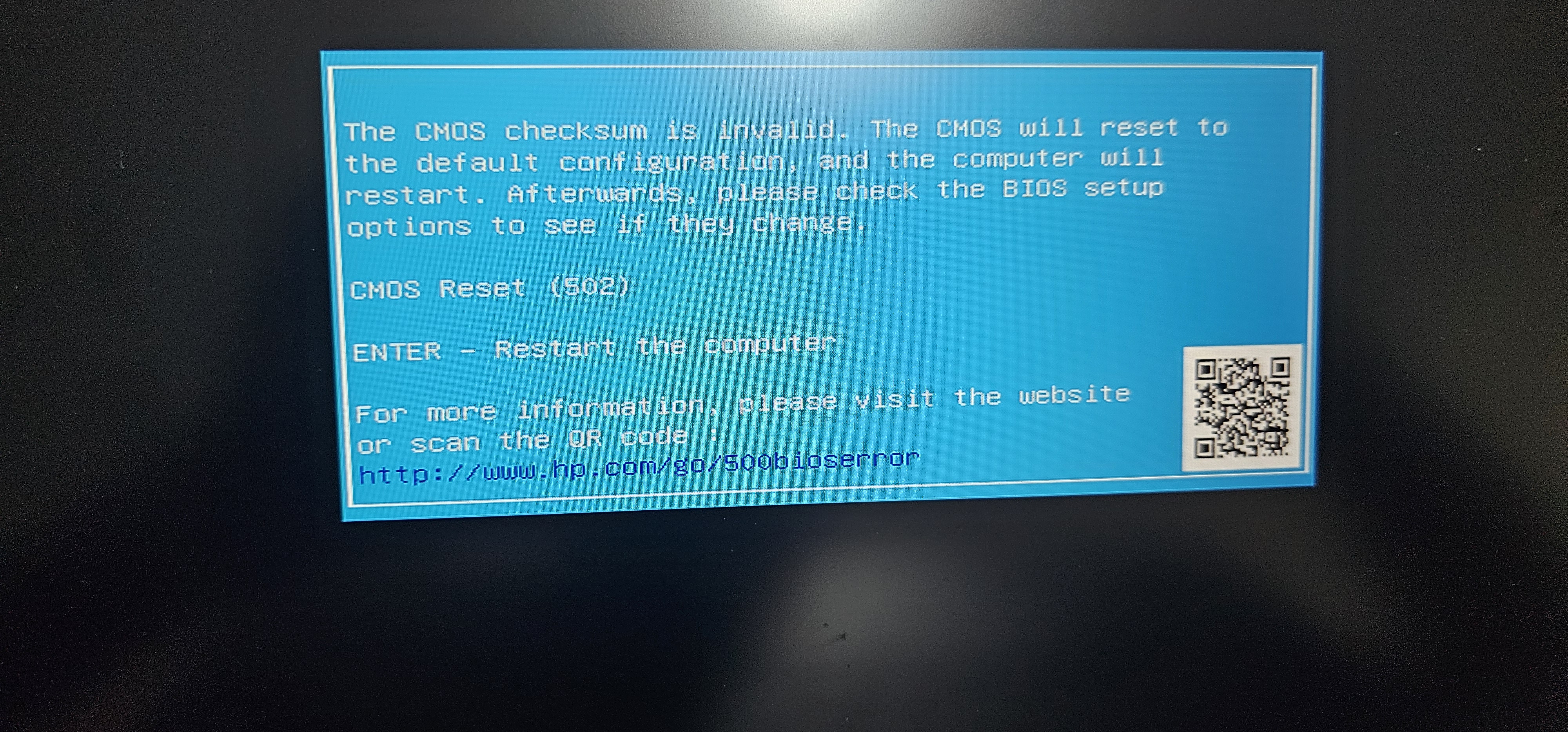 Cmos reset 502 reset and keyboard dosnt work - HP Support Community ...