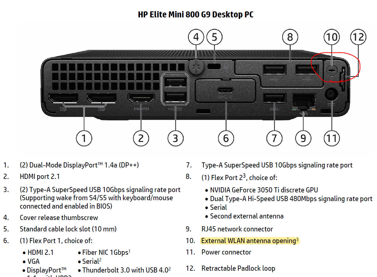 How 800 G9 mini External WLAN antenna work? - HP Support Community ...