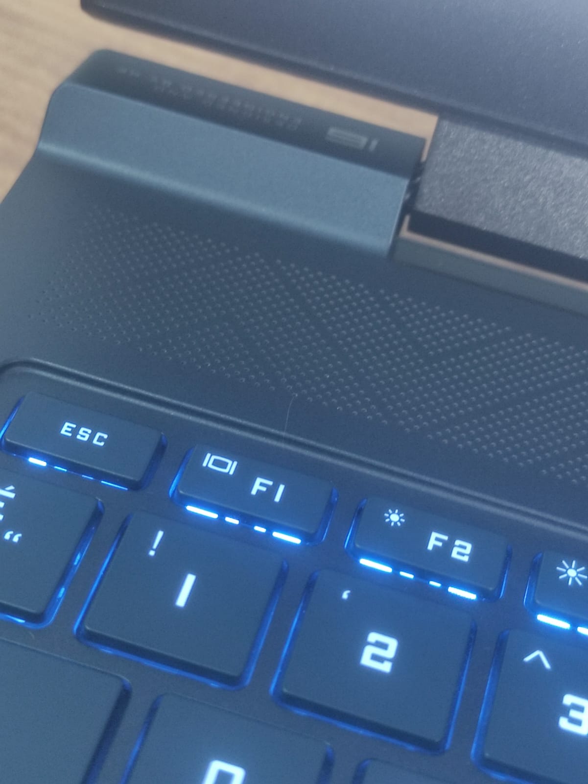Solved: Brand new HP Victus 16 has a swelling above the f1 key, on t ...