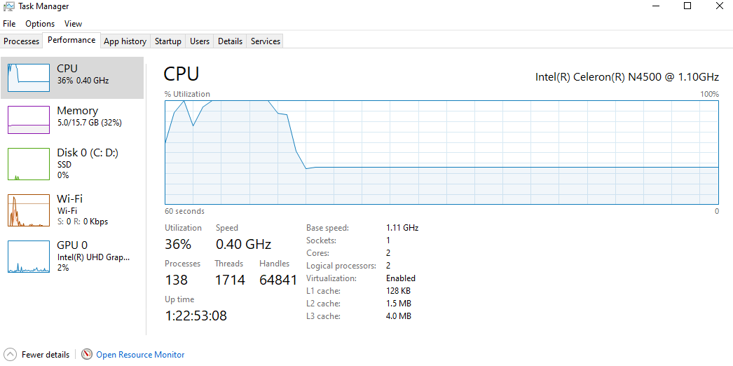 CPU stuck at 1.11 ghz(turbo boost off) and than it drop to 0... - HP ...