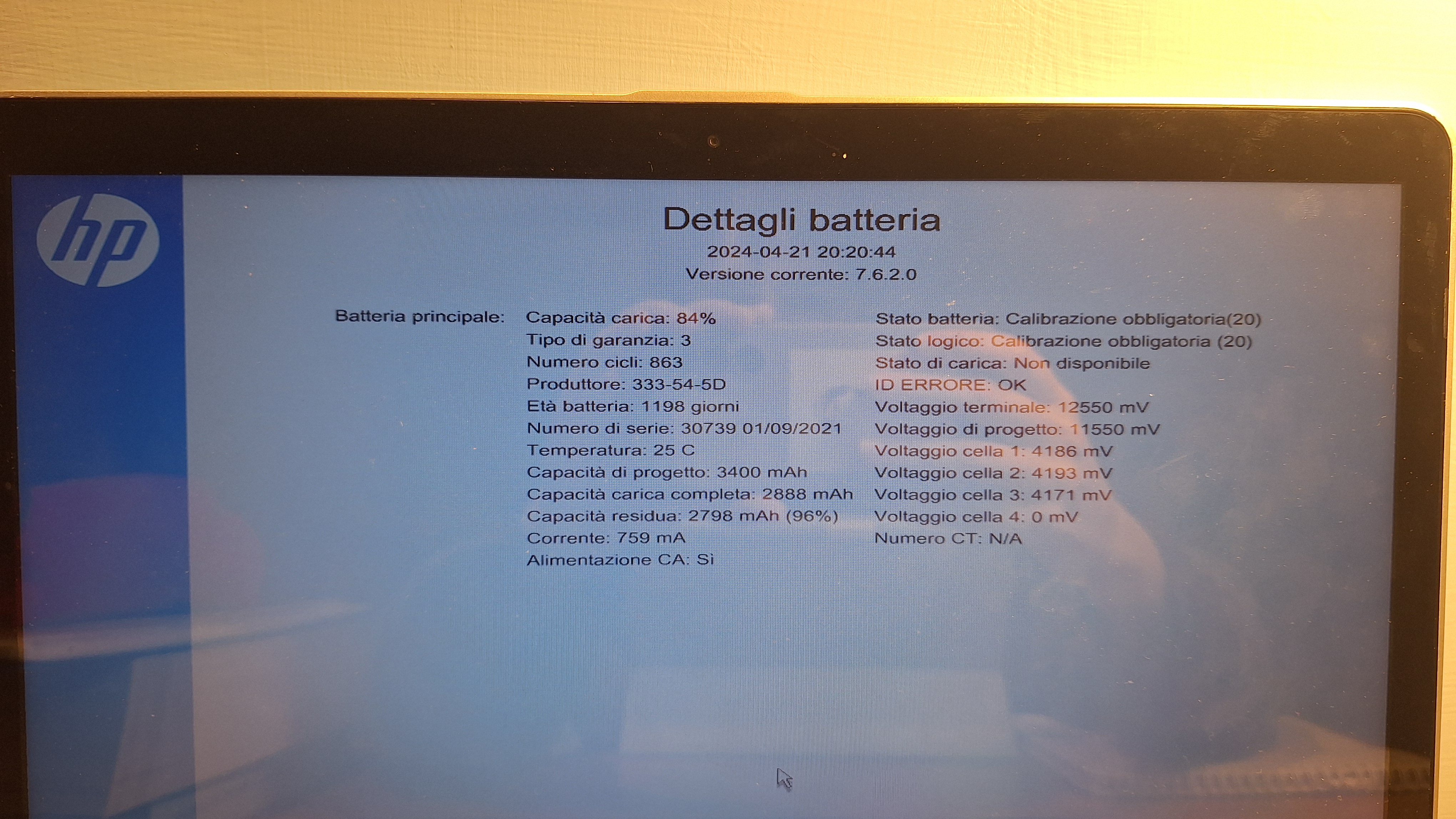 Battery calibration blocks - HP Support Community - 9051254