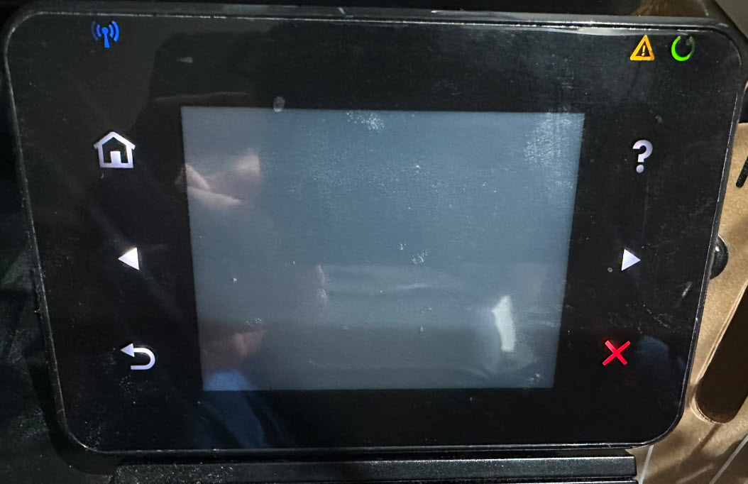 Solved: Print display went blank except all the icons around it are ...