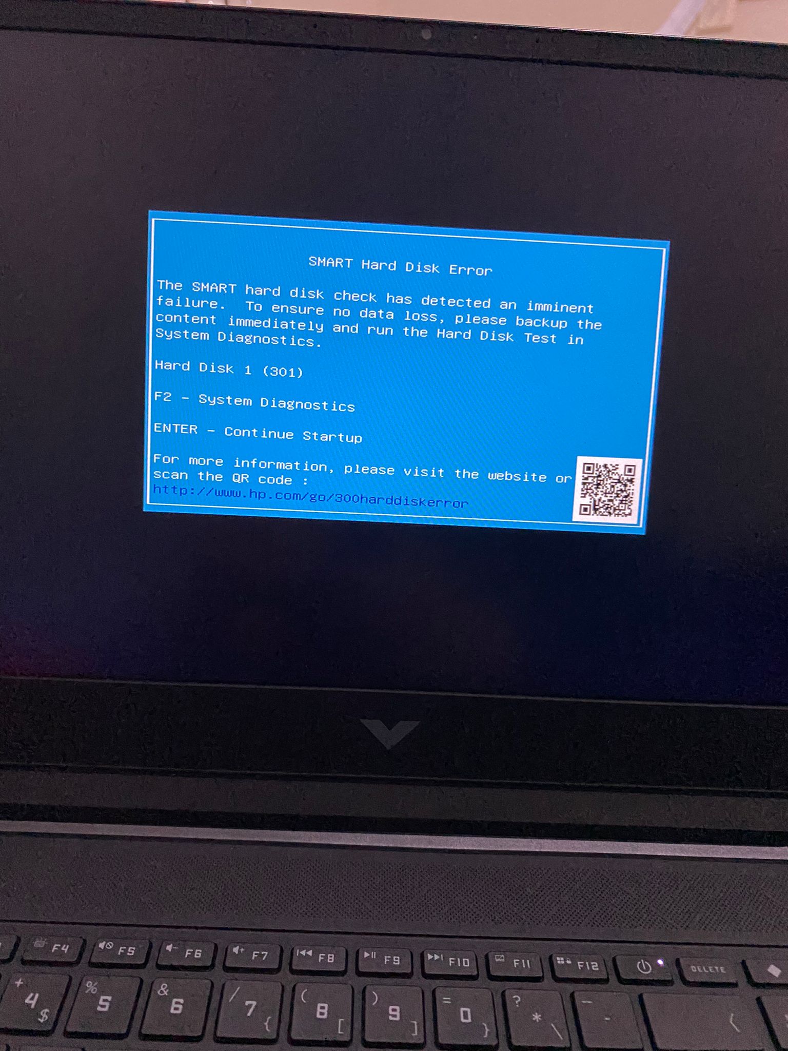 Smart Hard Disk 301 hatası - HP Support Community - 9052282
