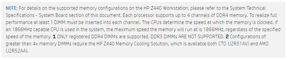 Hpz440 ram upgrade - HP Support Community - 9054337
