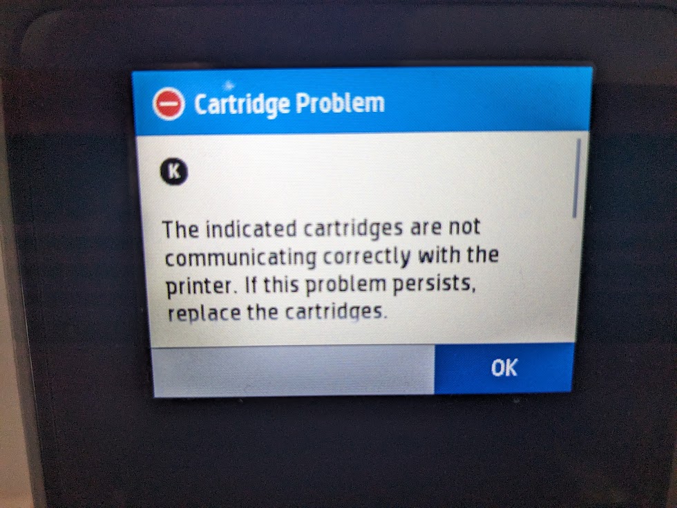 Solved: Need Replacement for HP Insta Ink Faulty Cartridge - HP Support ...