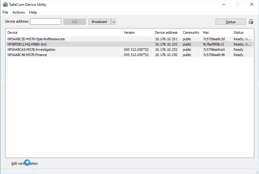 Card type Safecom device utility - HP Support Community - 9065560