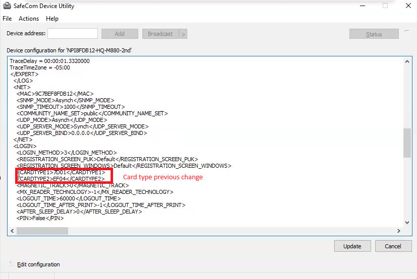 Card type Safecom device utility - HP Support Community - 9065560