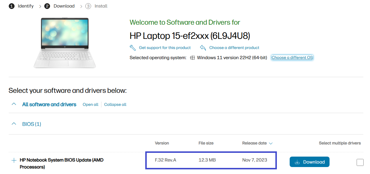 firmware upgrade for HP Laptop 15-ef2xxx - HP Support Community - 9076665