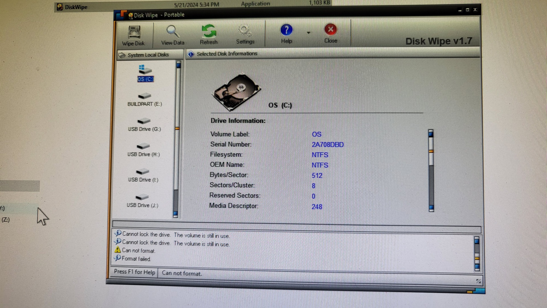 Why can't I wipe my computer - HP Support Community - 9077603