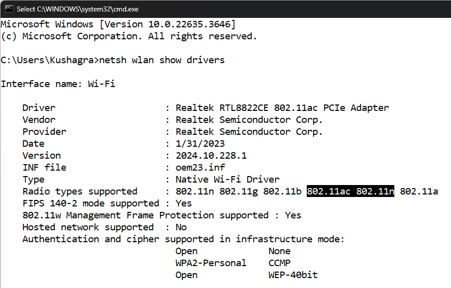 RTL8822CE AC adapter not connecting to WIFI 5 AC. only shows... - HP ...