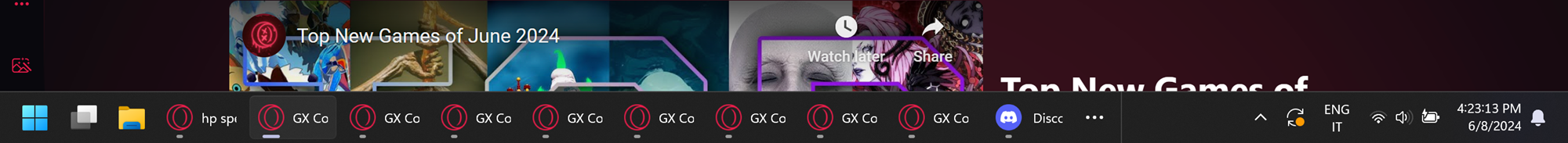 Why does the taskbar shorten the length to view open tabs? - HP Support ...