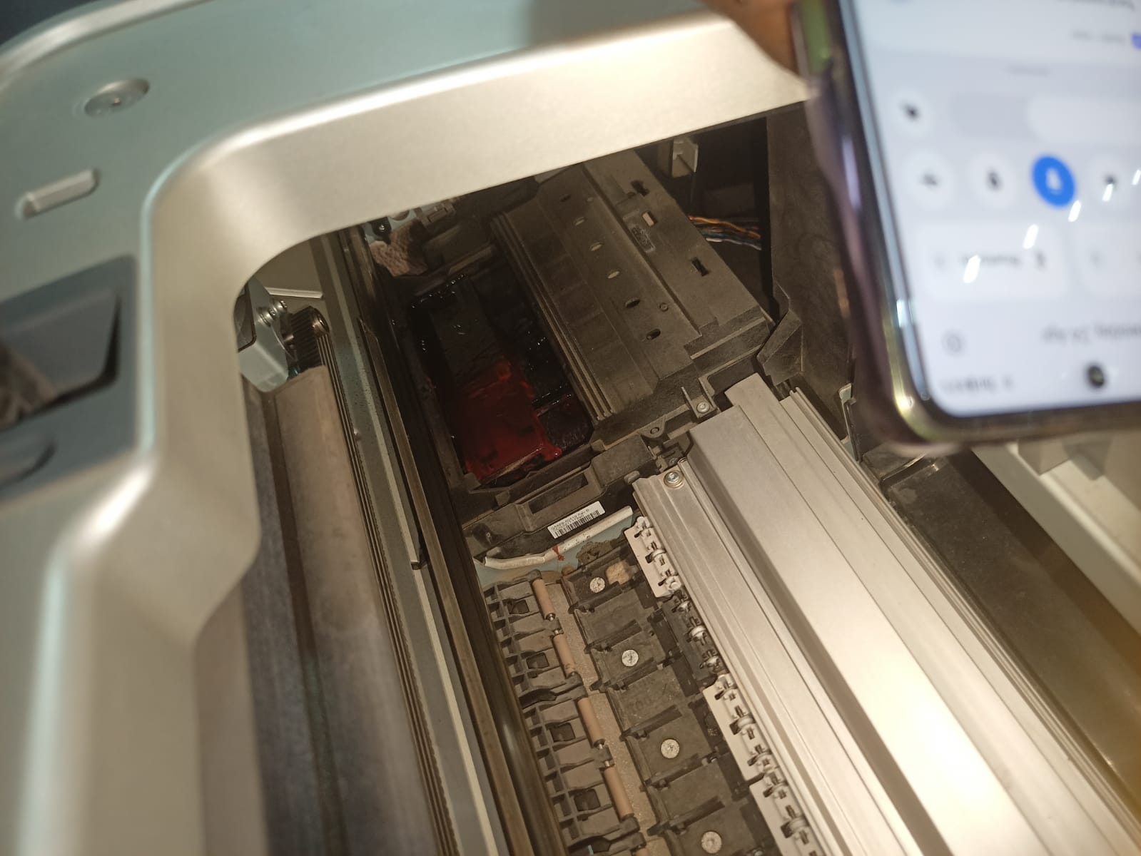 Ink is getting spilled over inside the plotter - HP Support Community - 9097750
