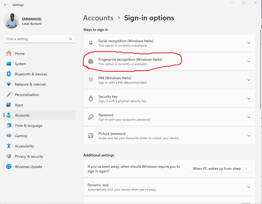 Finger print scanner not working or showing in device manage... - HP ...